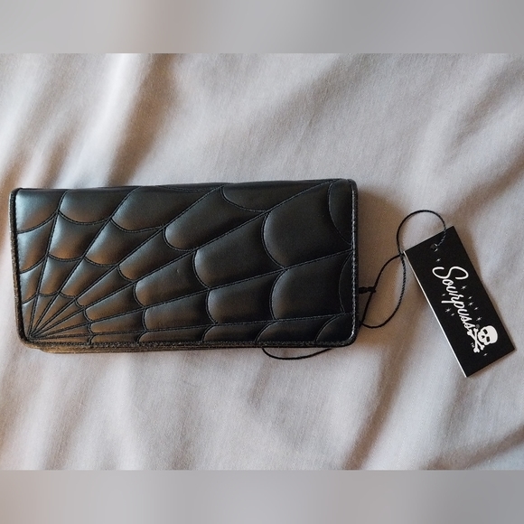 Sourpuss Bags Sourpuss Goth Spiderweb Quilted Wallet Poshmark